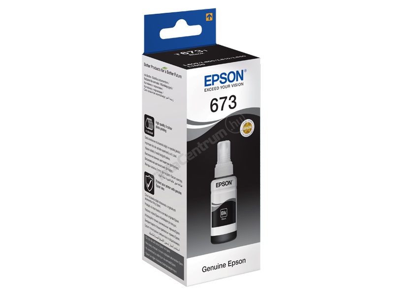 Epson 673 (T6731) fekete [70ml] eredeti utántöltő tinta - TintaCentrum.hu