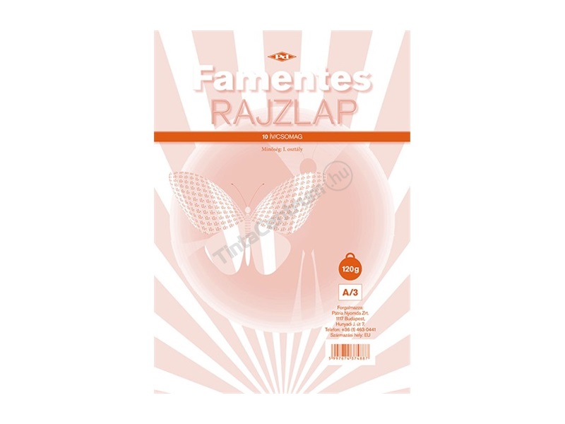 Rajzlap, famentes, A3, 120g 10lap/csomag - TintaCentrum.hu